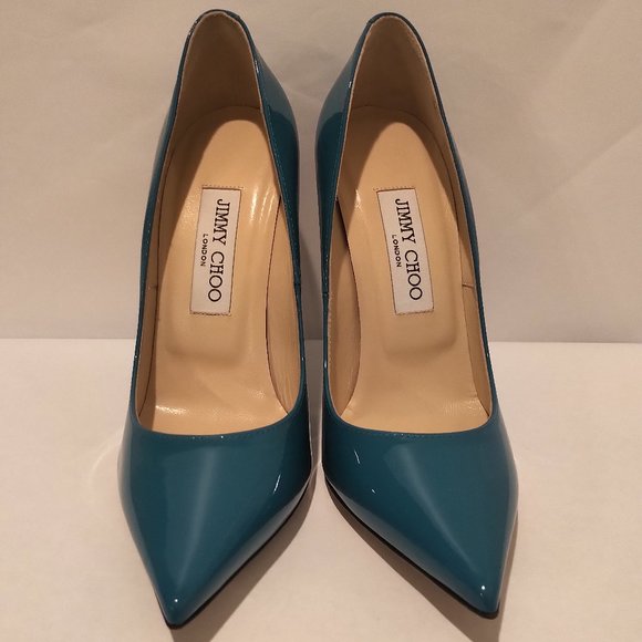 Jimmy Choo | Shoes | Bnib Jimmy Choo Anouk Patent Leather In Turqoise ...